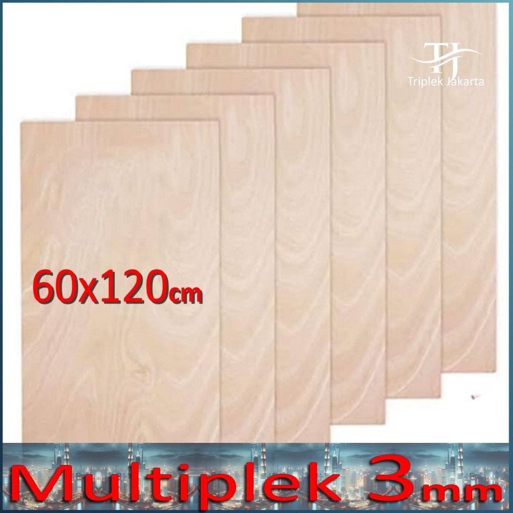 Jual Multiplek/Triplek 3mm 60x120 cm ISI 2 LEMBAR | Shopee Indonesia