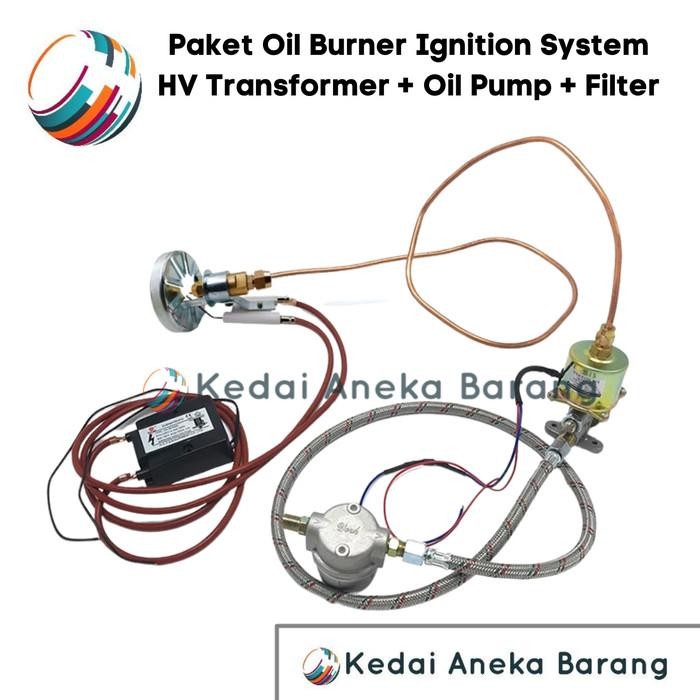 Jual Oil Burner Ignition Transformer + Waste Oil Pump Pompa Minyak ...