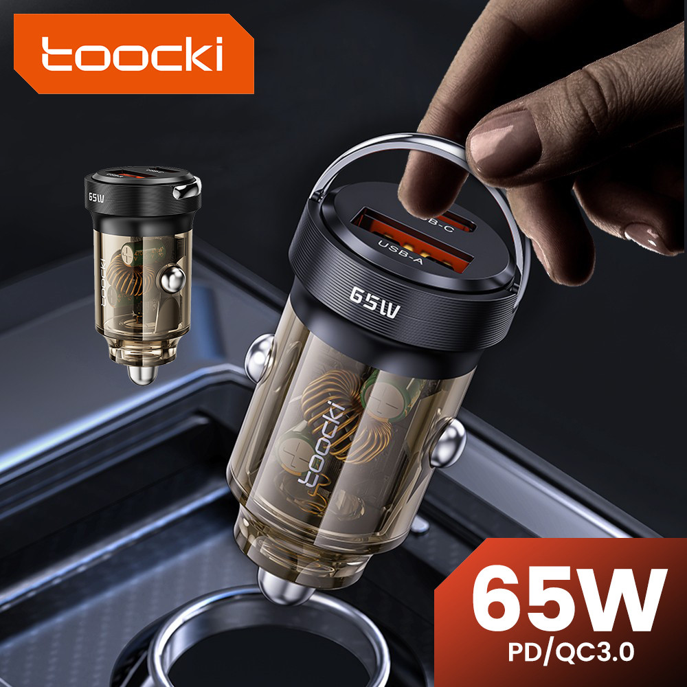 Jual Toocki Car Charger Fast Charging Dual Port USB Type C PD QC 3.0 ...