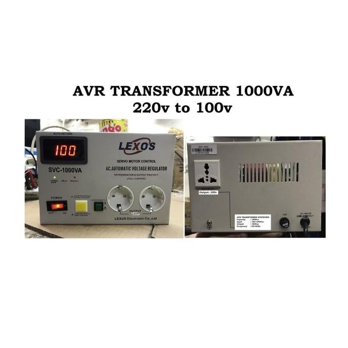 Jual Avr Transformer Step down + Stabilizer 1000 Va 220v ke 100v 110v ...
