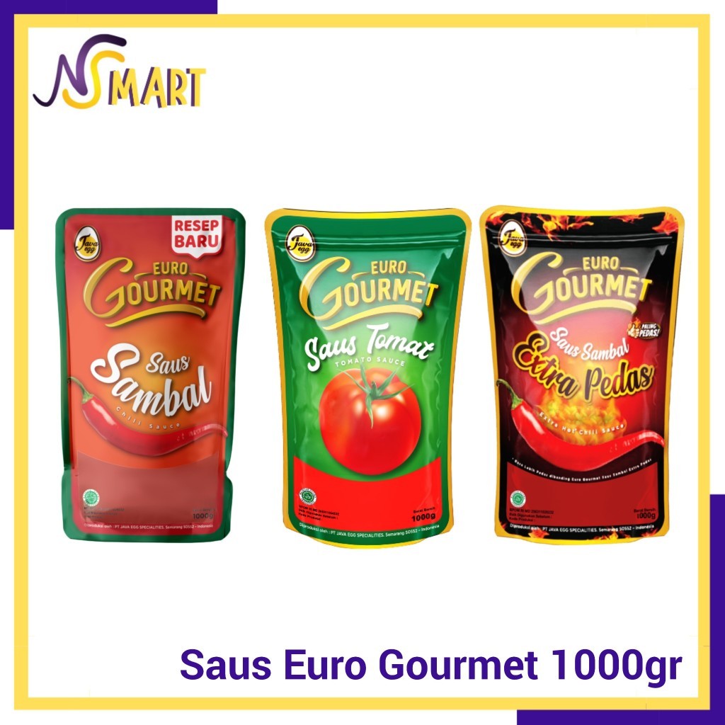 Jual Saus Euro Gourmet Sambal Extra Pedas Saus Tomat 1kg | Shopee Indonesia