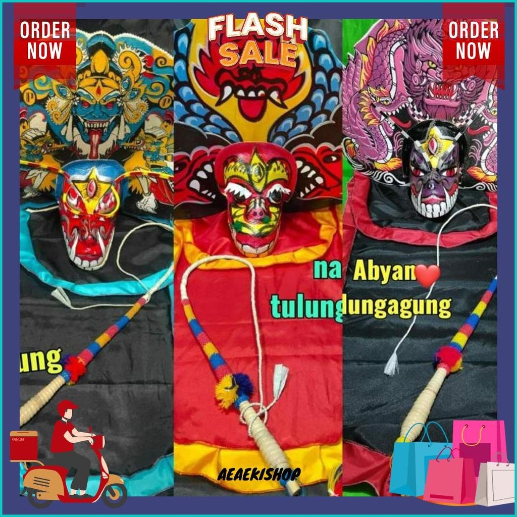 Jual Barongan Caplokan Spon Dengan Jamang Lebar Dan Kain Panjang Cod ...