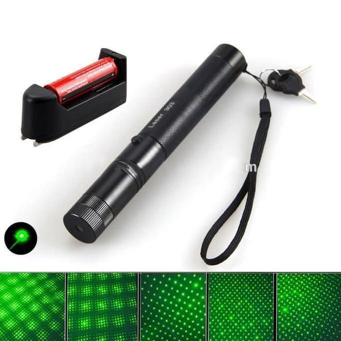 Jual Green Laser Pointer 303 (Sinar-Nyala-Cahaya Warna Hijau) +1 Batre ...
