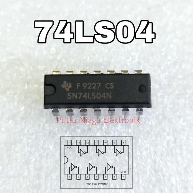 Jual ic TTL 7404 74LS04 Hex Inverting Gate Logic High Quality putr4n ...