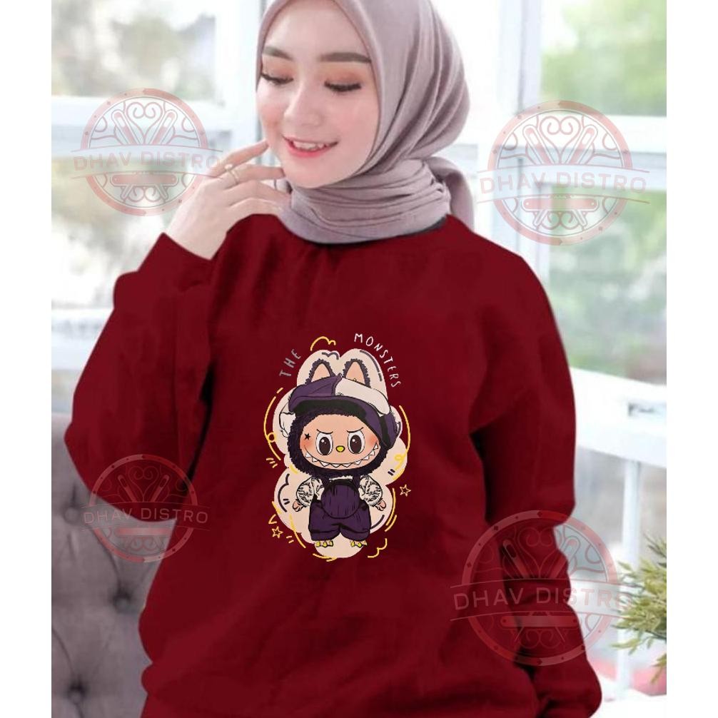 Jual Original Kaos Labubu Kaos Atasan Lengan Panjang Wanita Kartun ...