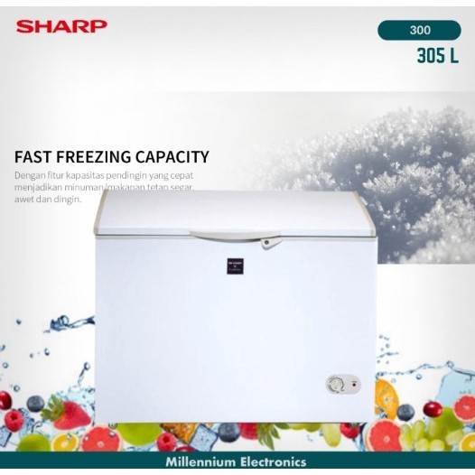 Jual SHARP FRV 300 CHEST FREEZER BOX FRV300 LEMARI PEMBEKU 300 LITER ...