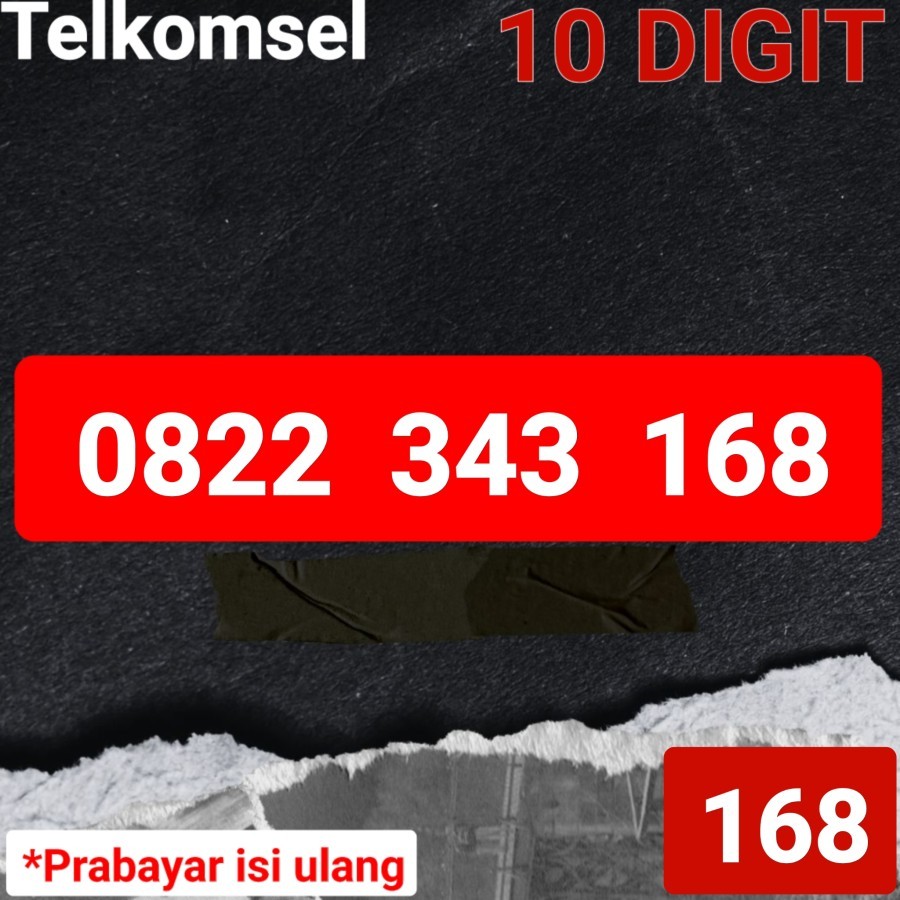 Jual NOMOR CANTIK TELKOMSEL SIMPATI 10 DIGIT PRABAYAR 0822 232 168 HOKI 168 ILUFA 168 | Shopee ...
