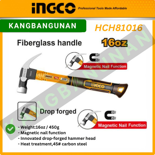 Jual INGCO Palu Kambing HCH81016 16oz Magnet 450g dengan Cabut Martil ...