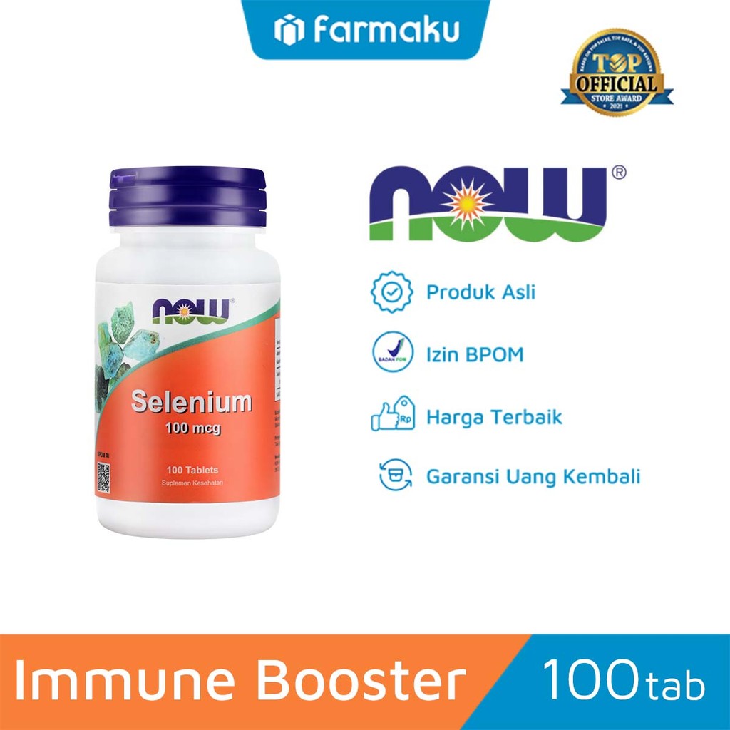 Jual Now Selenium 100 mcg 100 Tablet - Suplemen Imun | Shopee Indonesia