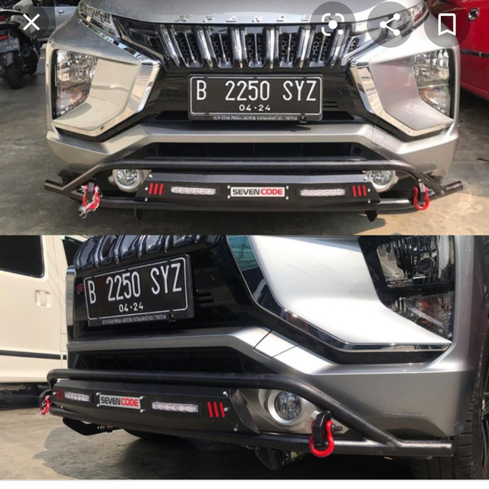 Jual bumper depan xpander sevencode/tanduk xpander cross cobra seven ...