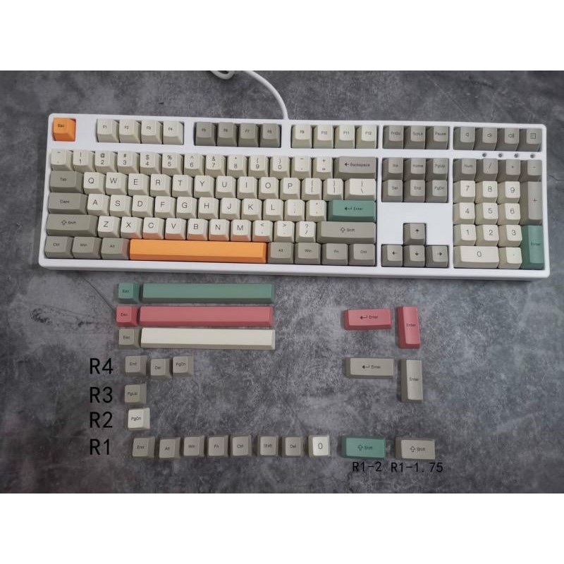 Jual Profil PBT 9009 Keycap Sublimasi Retro Industrial Grey Color ...