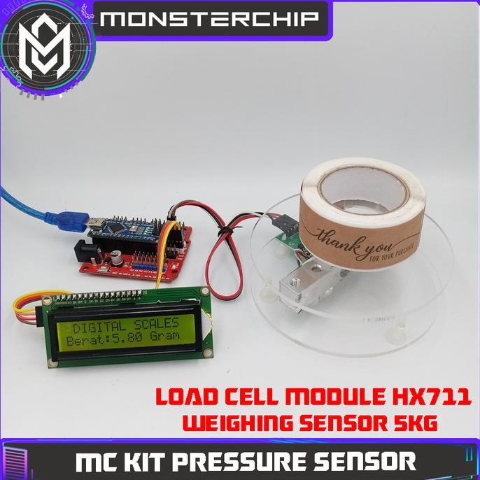Jual Kit Load Cell Pressure Sensor Hx711 5Kg Diy Timbangan Digital Arduino | Shopee Indonesia