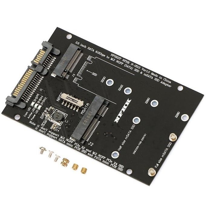 Jual ADAPTER SSD M.2 NGFF SATA & MSATA to SATA RISER CONVERTER M2 ...