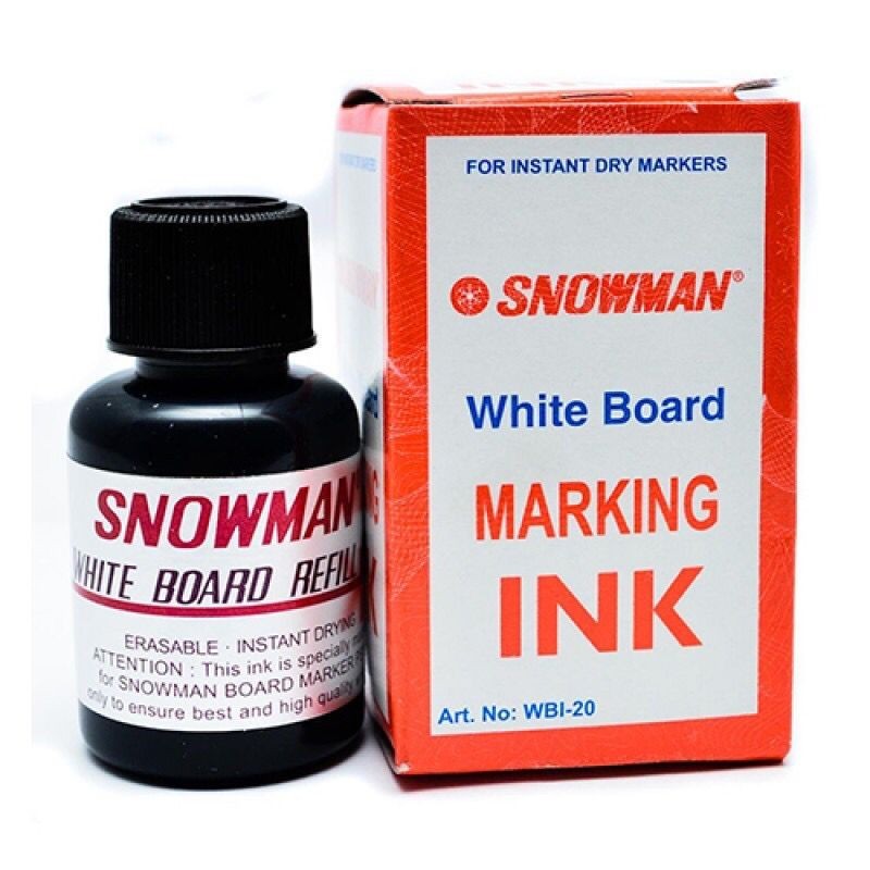 Jual Snowman White Board Marking Ink / Tinta Refill Spidol Merah & Biru ...