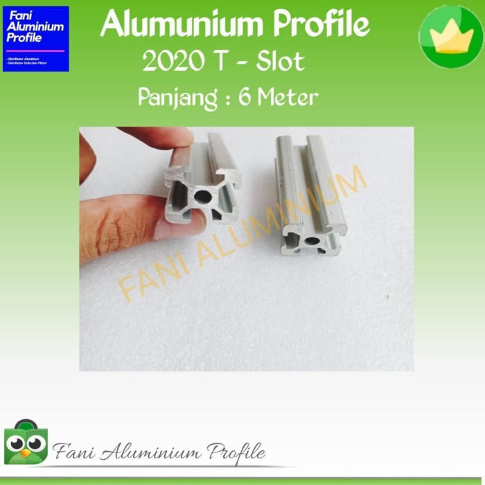 Jual Aluminium Profile Series 2020 T-Slot Pjg 6000 Mm | Shopee Indonesia