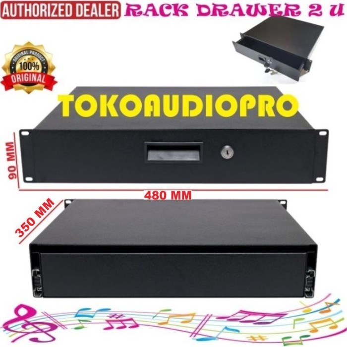 Jual Jual Standard Rack Drawer Laci Rack Sound 2U Rack Drawer 2U Laci ...