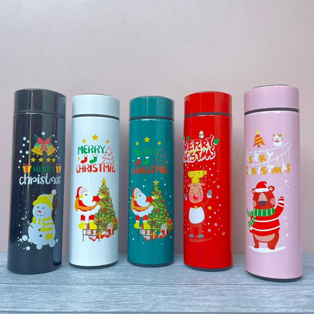 Jual VIRAL (COD)Botol Tema Natal Termos Air Minum Tahan Panas dan ...