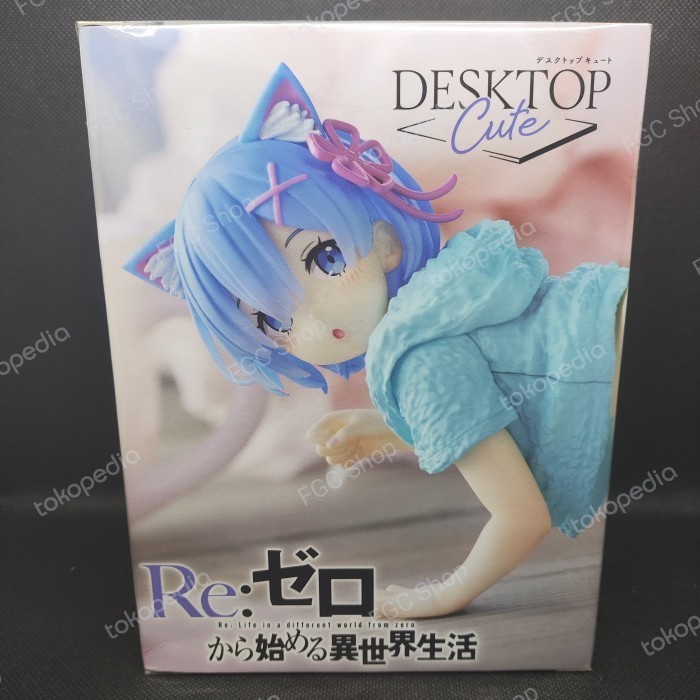 Jual Action Figure Re:Zero Desktop Cute Rem Cat Room Wear Ver Taito ...