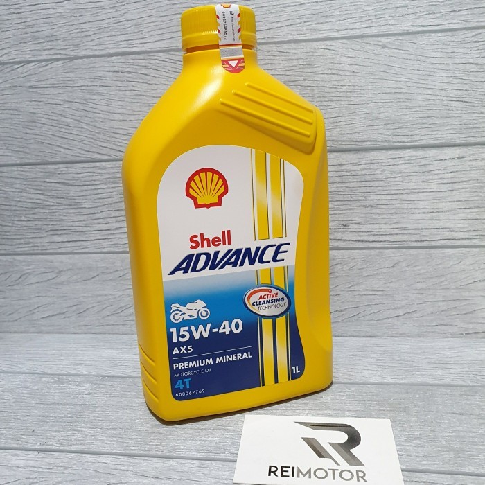 Jual OLI SHELL ADVANCE 15W-40 AX5 AX5 1 LITER ORI ASLI SHELL | Shopee ...