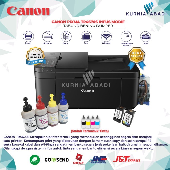 Jual Printer Canon PIXMA TR4570S Infus Tabung Print Scan Copy Wifi ...