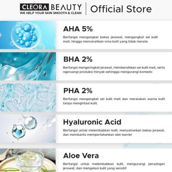 Jual [Upsize] 100 Ml Cleora Beauty 3 Nutes Exfoliating Gel | Shopee ...