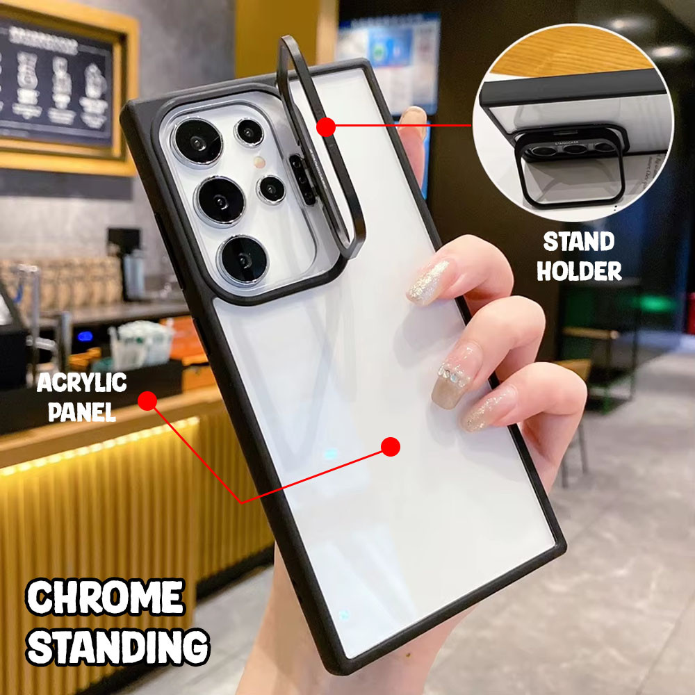 Jual CHROME STANDING Case Samsung S25 S25+ Plus A56 A36 A26 5G A06 A16 5G A55 5G A35 5G A25 5G ...