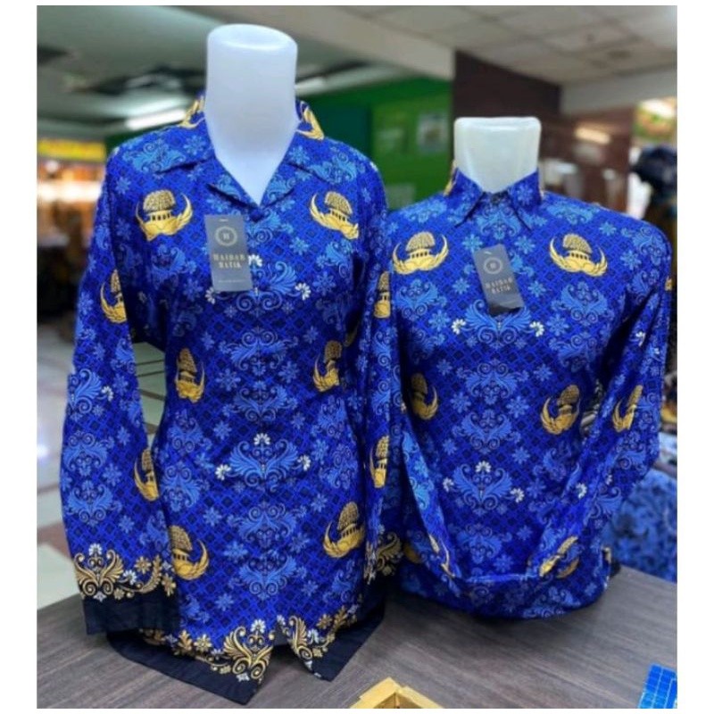 Jual Batik PNS seragam korpri terbaru pria dan wanita // seragam korpri terbaru wanita // baju ...