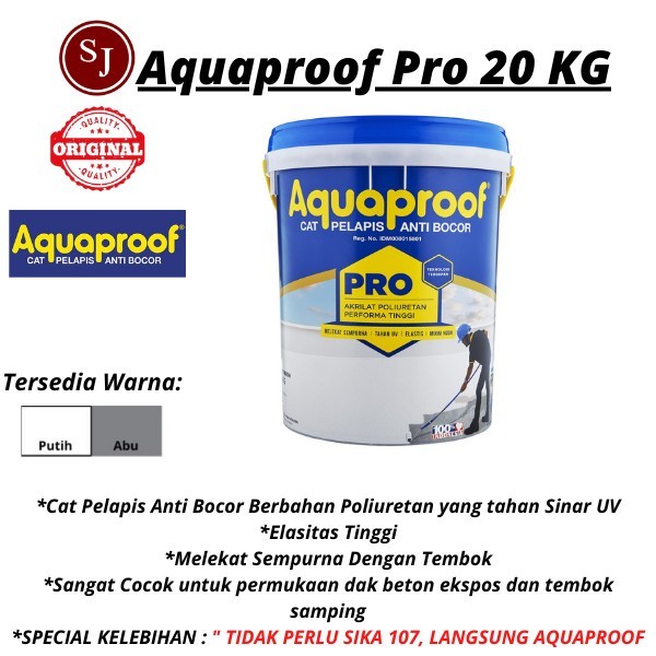 Jual Cat Tembok Anti Bocor AQUAPROOF PRO 20 KG / AQUA PROOF PRO 20 KG ...