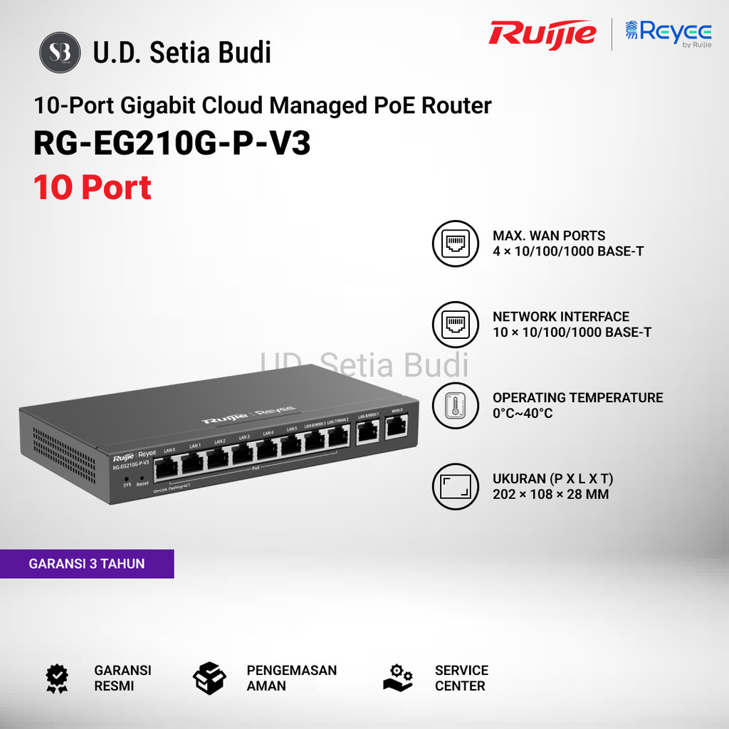 Jual Ruijie Reyee RG-EG210G-P-V3 Reyee Cloud Managed PoE Router ...