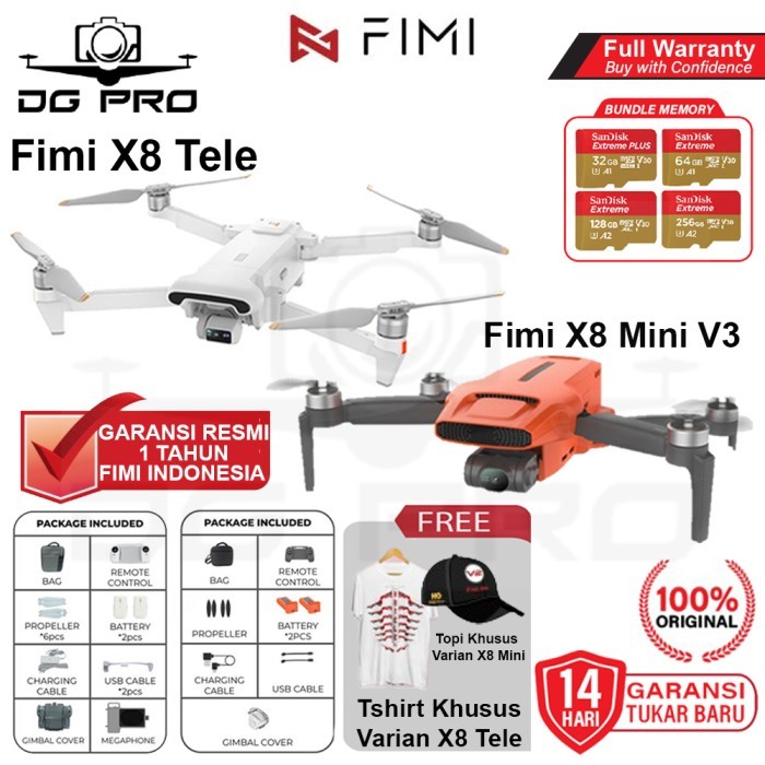 Jual Fimi X8 Tele Drone 4K 48Mp Camera 3-Axis Gimbal 10Km With Megaphone - Drone Fimi X8 Mini V3 ...