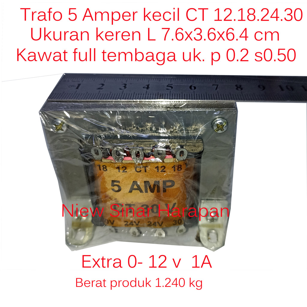 Jual Trafo 5 amper SMART CT 12.18.24.30V keren L 7.6x P 3.6x T6.4 cm | Shopee Indonesia
