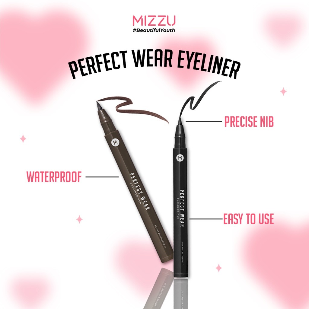 Jual Mizzu Eyeliner Pen Perfect Wear Black | 1.3ml | Shopee Indonesia