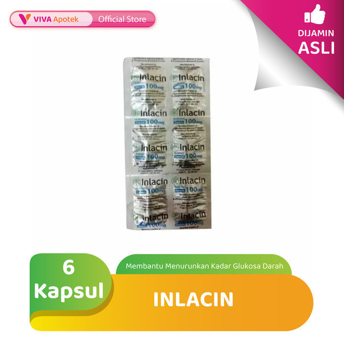 Jual Inlacin 100 mg untuk Menurunkan Kadar Glukosa (6 Kapsul) | Shopee ...