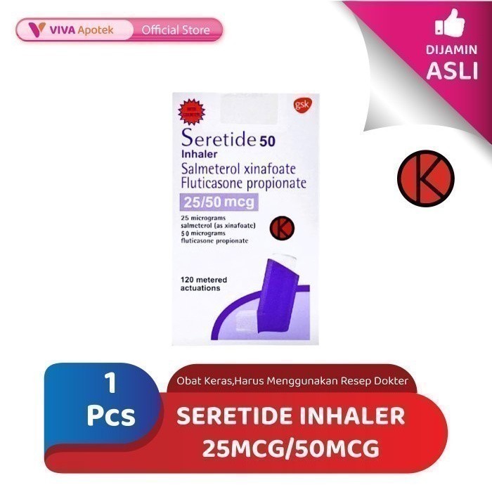 Jual Seretide Inhaler 25 mcg/50 mcg (120 Dosis) | Shopee Indonesia
