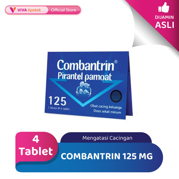 Jual Combantrin 125 mg untuk Mengatasi Cacingan (4 Tablet) | Shopee ...