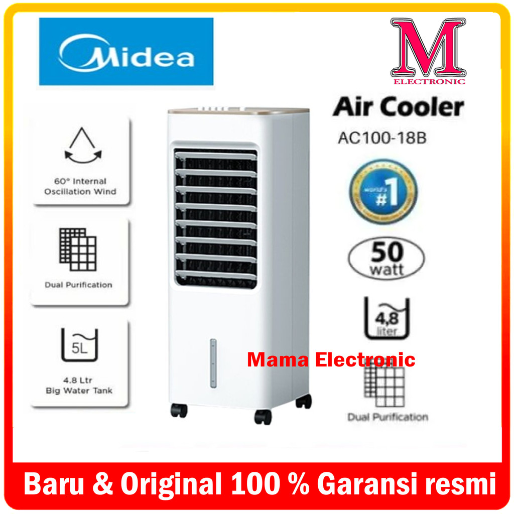 Jual MIDEA Air Cooler AC100-18B 4.8 Liter Putih | Shopee Indonesia