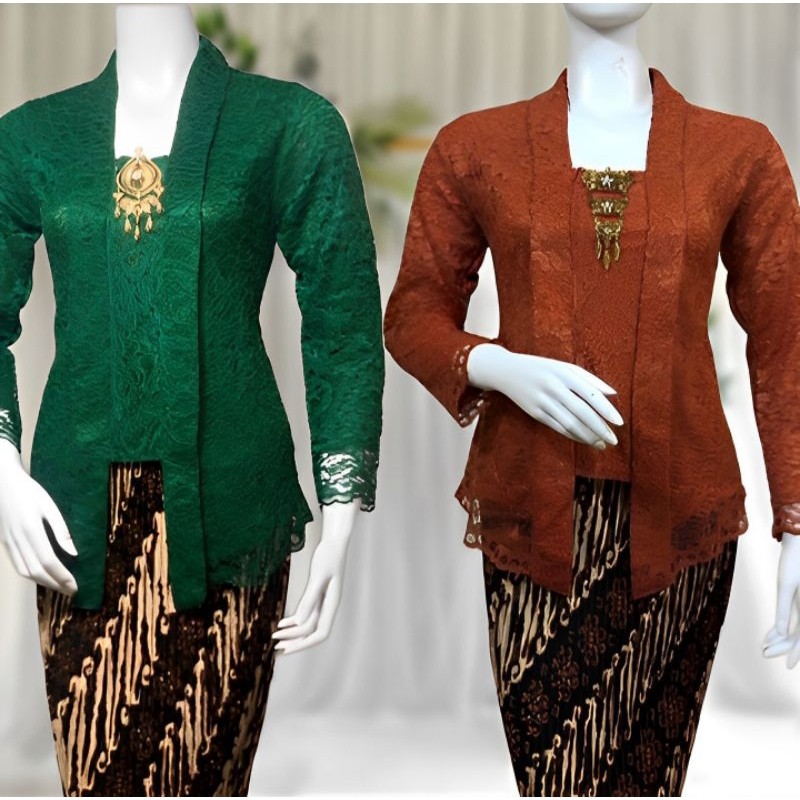 Jual Kebaya Muslim Atasan Kebaya Kutubaru Brokat Modern Baju Kartini Wisuda Pesta Kondangan Mix ...