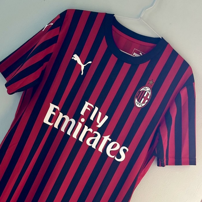 Jual JERSEY AC MILAN 2019 2020 HOME ORIGINAL PUMA | Shopee Indonesia