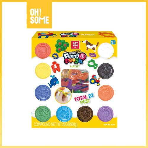 Jual OHSOME ART KIDS Plastisin Warna Warni Funny Dough Play Set ...