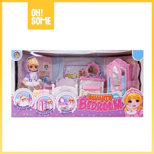 Jual OHSOME Lelia Mini Set Mainan Boneka Kamar Tidur Romantis | Shopee ...
