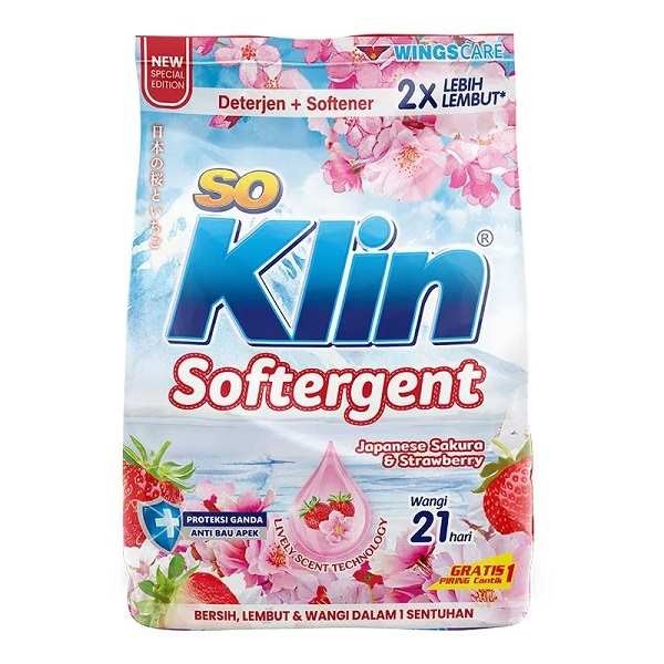 Jual SOKLIN SOFTERGENT JAPANESE SAKURA & STRAWBERRY 720 GR | Shopee Indonesia
