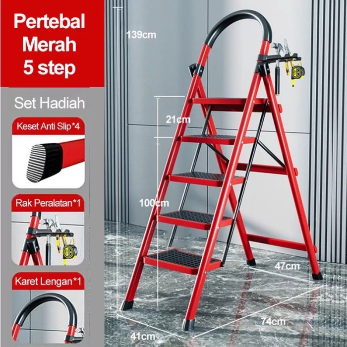 Jual Step Tangga Rumah Lipat Tangga Besi Household Steel Ladder Baja ...