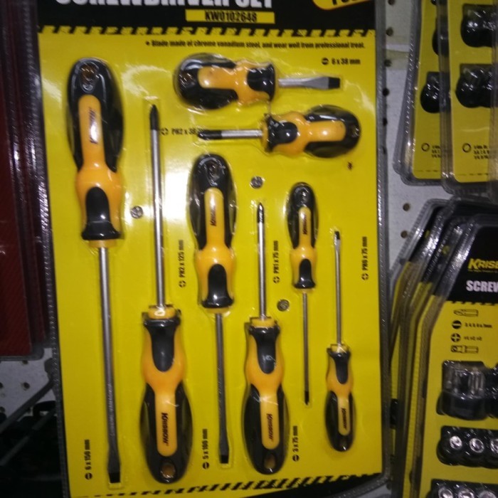 Jual Obeng krisbow 8 set serbaguna / hand tools obeng krisbow | Shopee ...