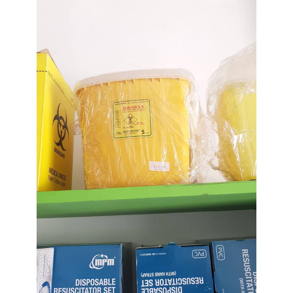 Jual BD Sharps Collector Biohazard 7,6 Liter / Safety Box Plastik 7,6 ...