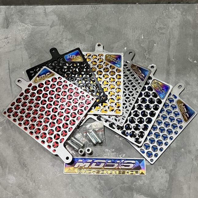 Jual Cover Radiator Hrc Almu Logo Emblem Titanium Honda Vario 160 Pcx ...