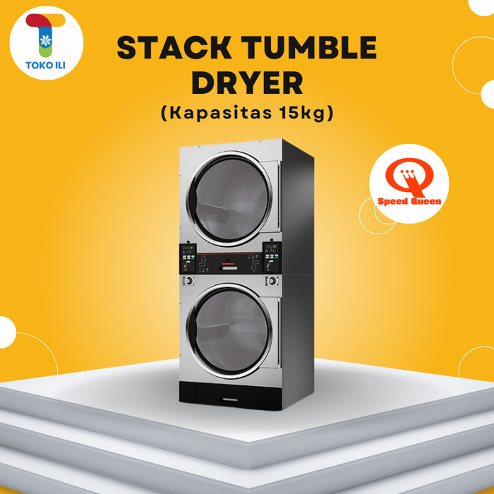 Jual MESIN LAUNDRY STACK TUMBLE SPEED QUEEN DRYER 15-20 KG - STAINLESS ...