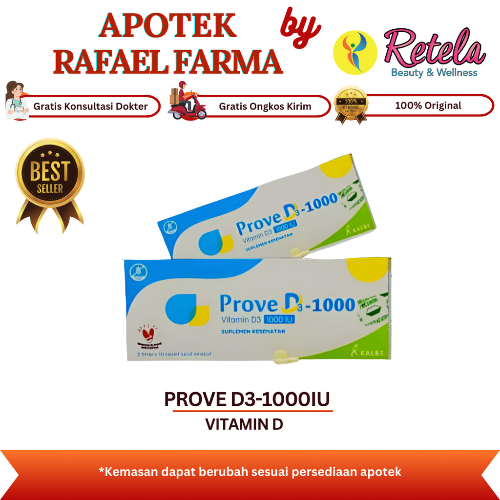 Jual PROVE D3-1000 IU BOX 30 TABLET ORIGINAL | Shopee Indonesia