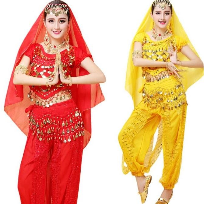Jual Kostum Set Rok Belly Dance Tari Perut Tamborin Indian Baju Belly ...