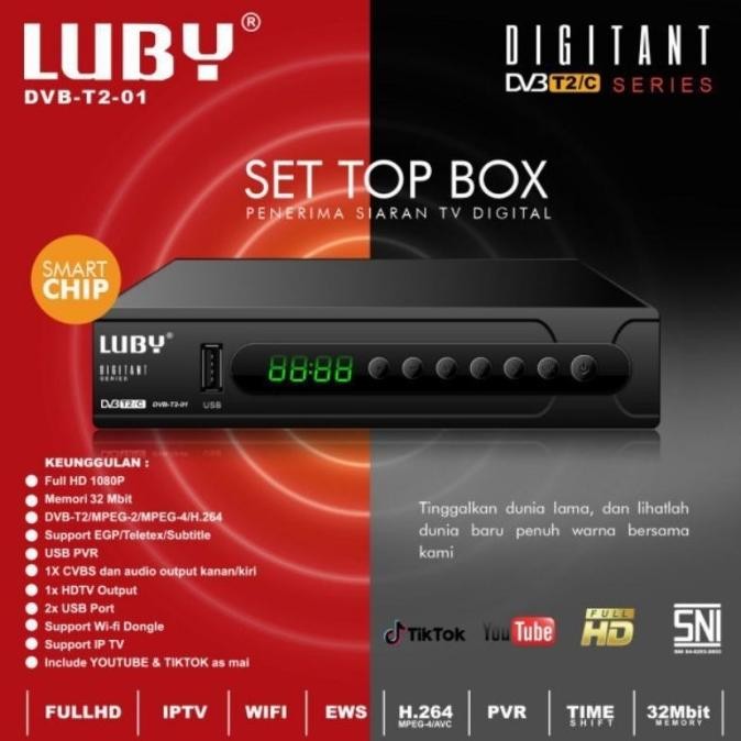 Jual SET TOP BOX DIGITAL DVB T2 WIFI STB Antena SUPER HD /Set Top Box Luby Jack Auto | Shopee ...