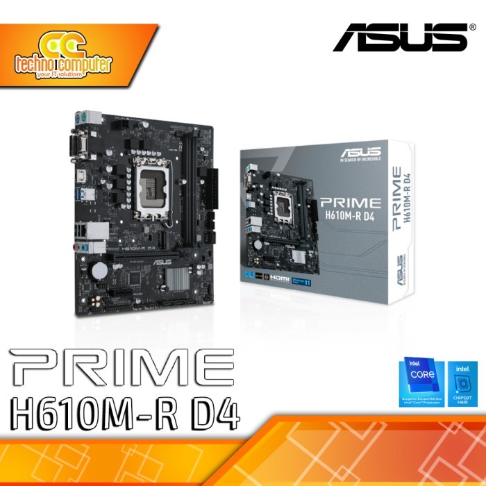 Jual MOTHERBOARD ASUS PRIME H610M-R D4 - mATX LGA1700 H610 DDR4 | Shopee Indonesia